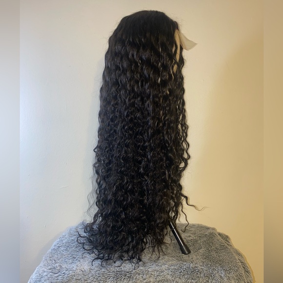 Hair | 32 Inches Middle Part Deep Wave Crimp Black Wig Upgrade ...